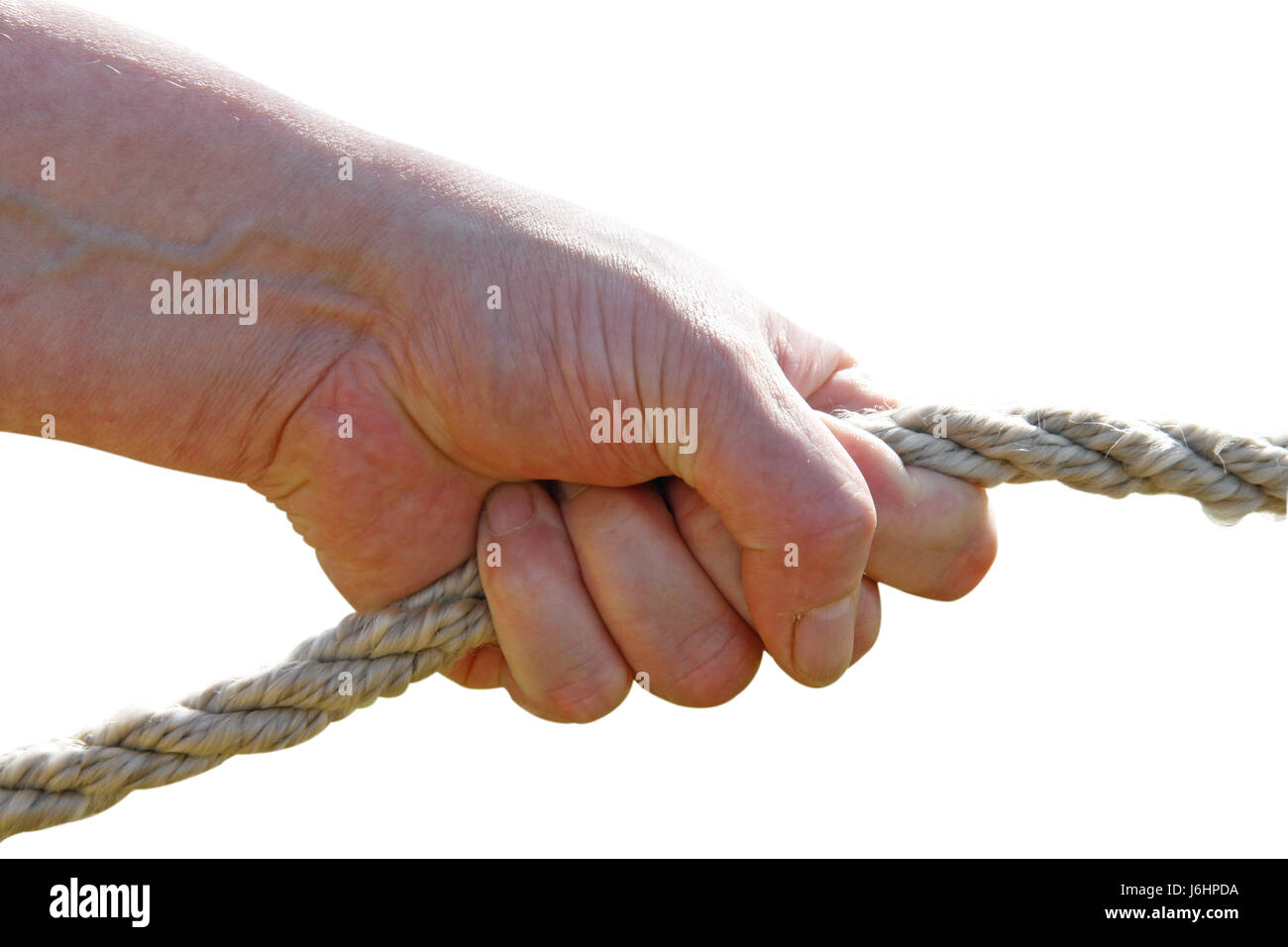 hand on the rope Stock Photo - Alamy