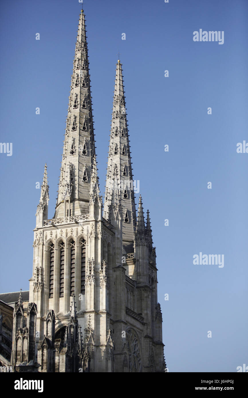religious monument vertical details bordeaux building cathedral st ...