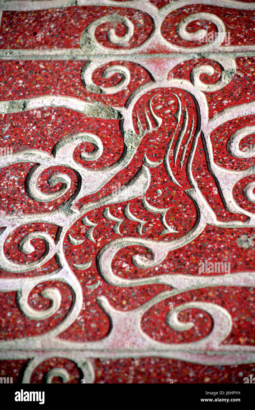 sculpture tiles mermaid terracotta pictogram symbol pictograph trade ...