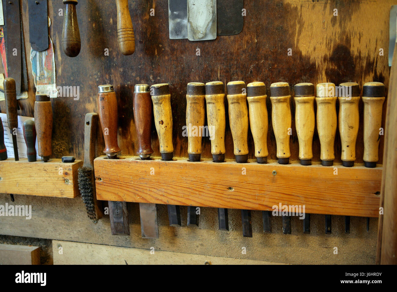 tool object tools objects carpentry wood chisels equipment cabinet of ...