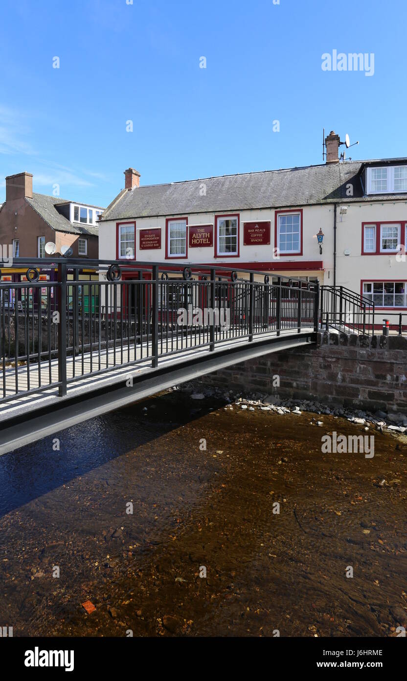 New Pedestrian bridge over Alyth Burn Alyth Scotland May 2017 Stock ...