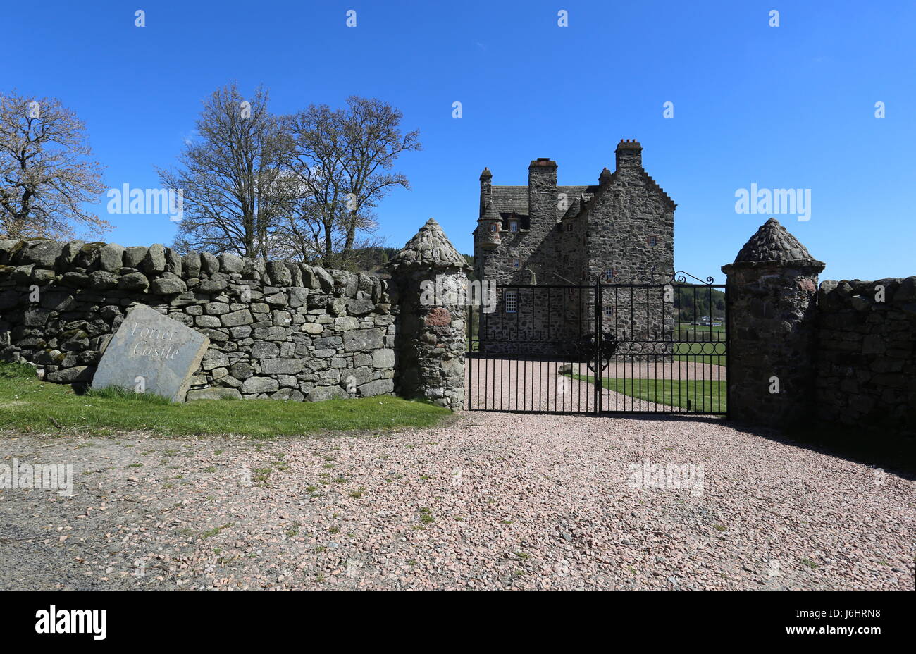 Exterior of Forter Castle Glen Isla Scotland May 2017 Stock Photo - Alamy
