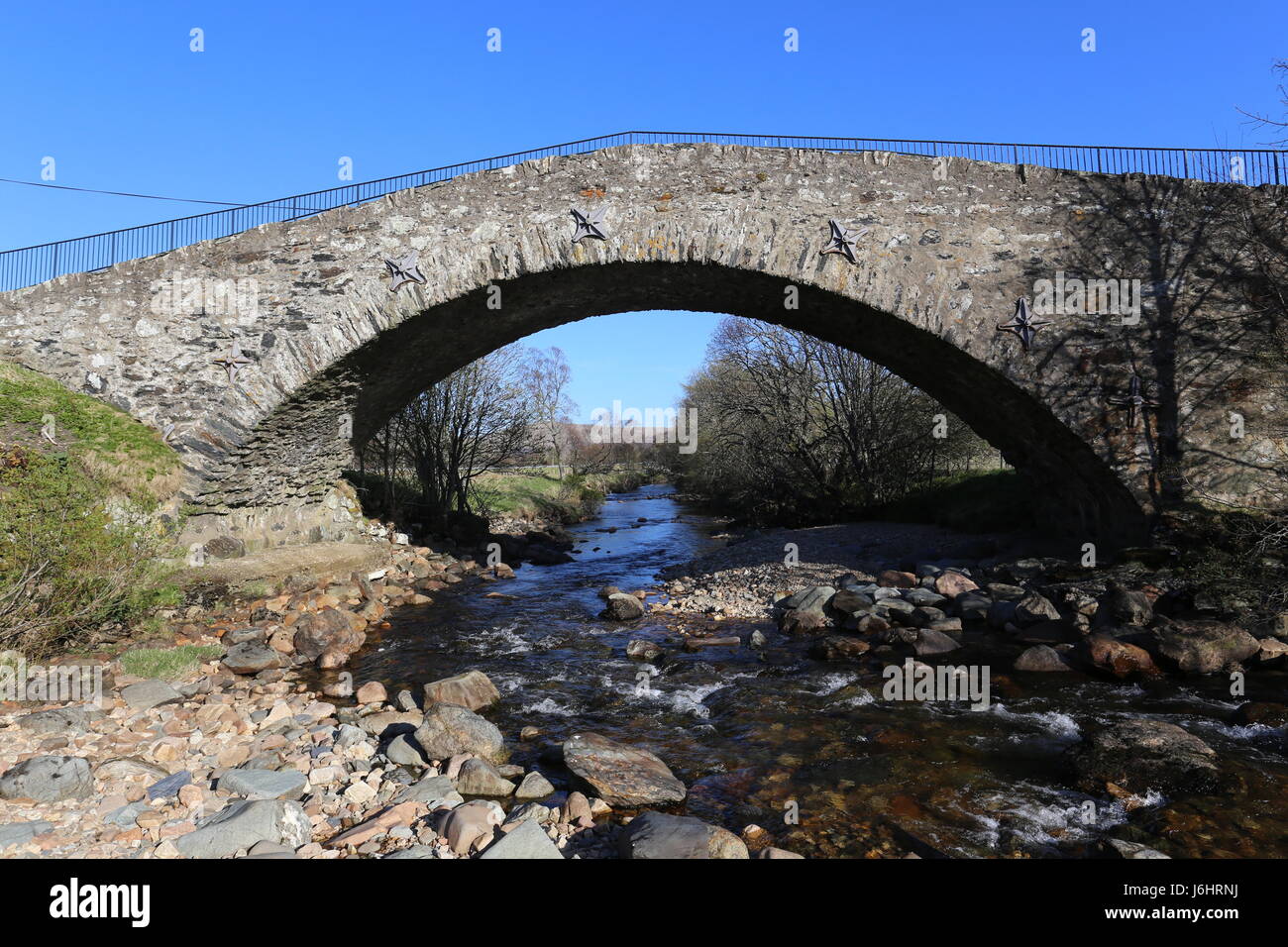 Old bridge over Shee Water Spittal of Glenshee Scotland May 2017 Stock ...