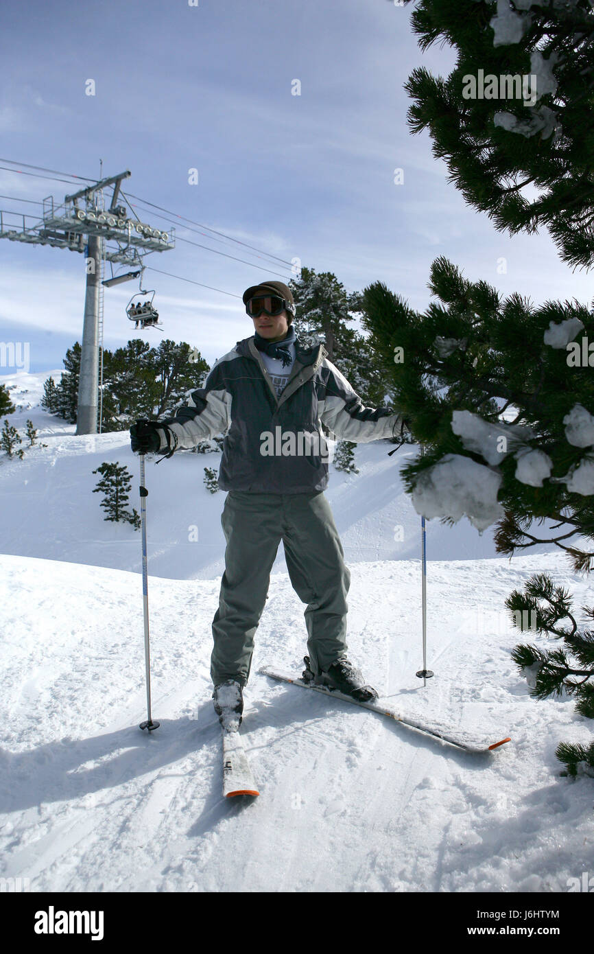 front view ski skiing skier young younger outdoors man wearing a woolen ...
