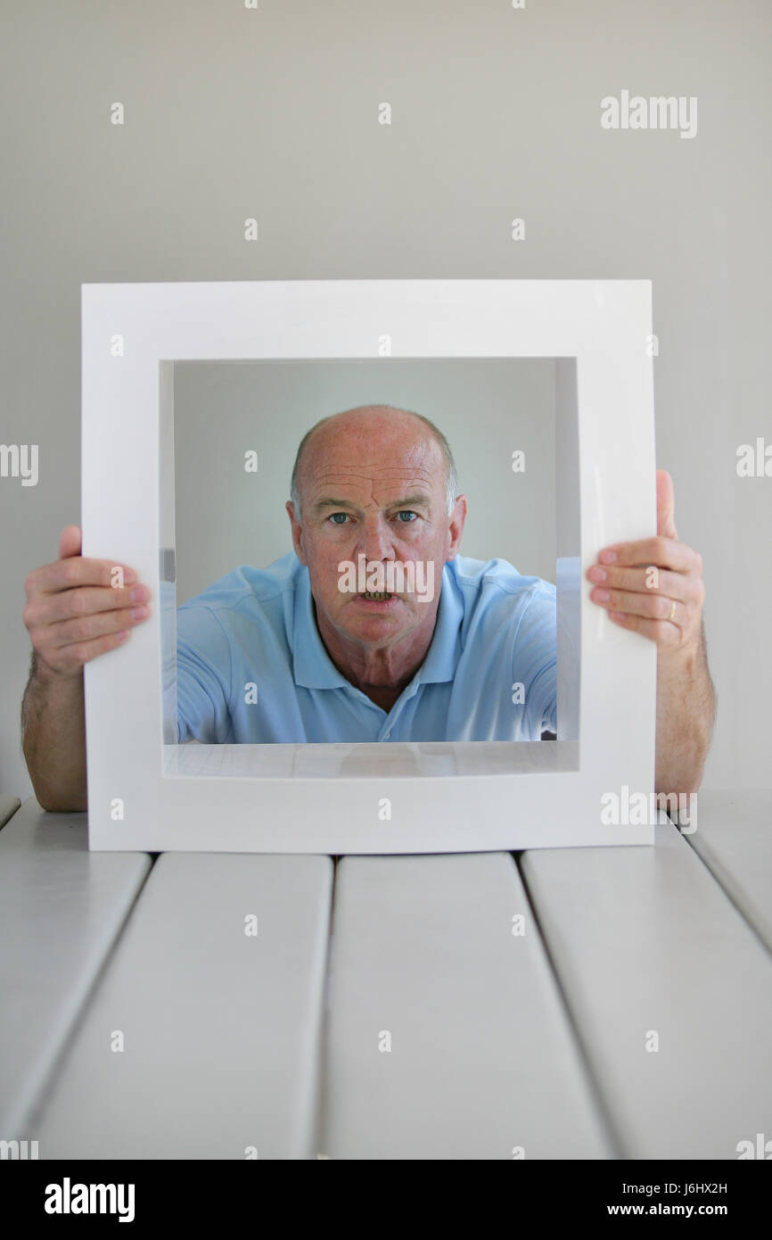 inside blank european caucasian front view vertical coaching old man ...