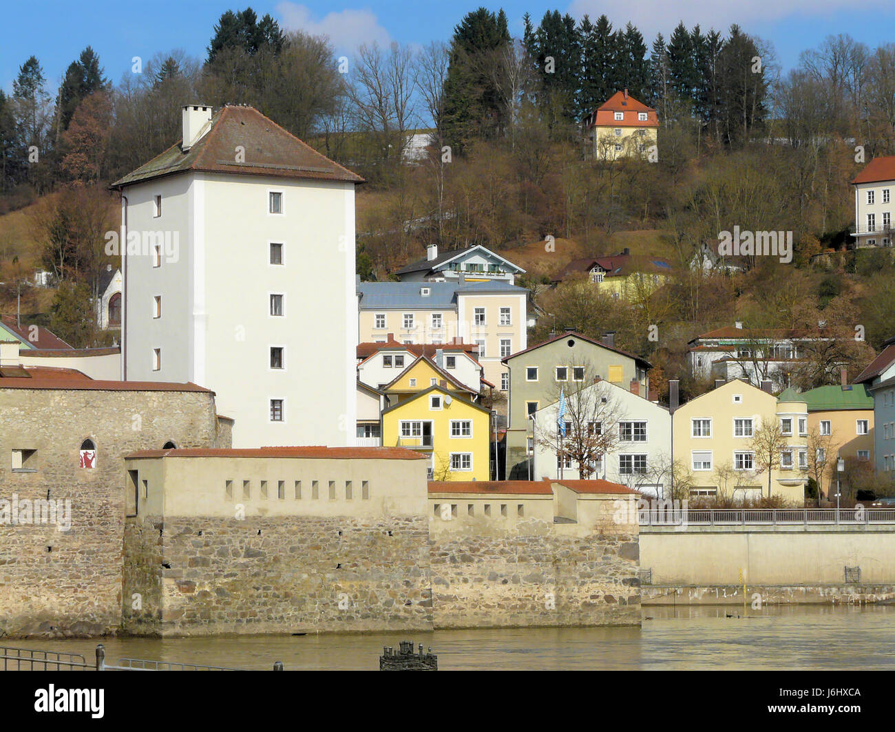 house building tower home dwelling house residential building danube ...