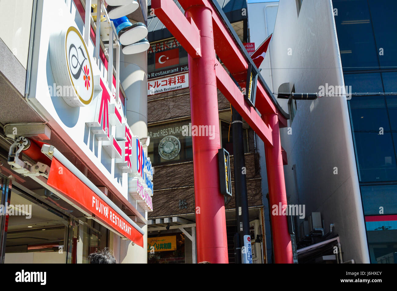 Kamakura at Kanagawa,Japan - March 31,2014: Komachi-dori Street, a ...