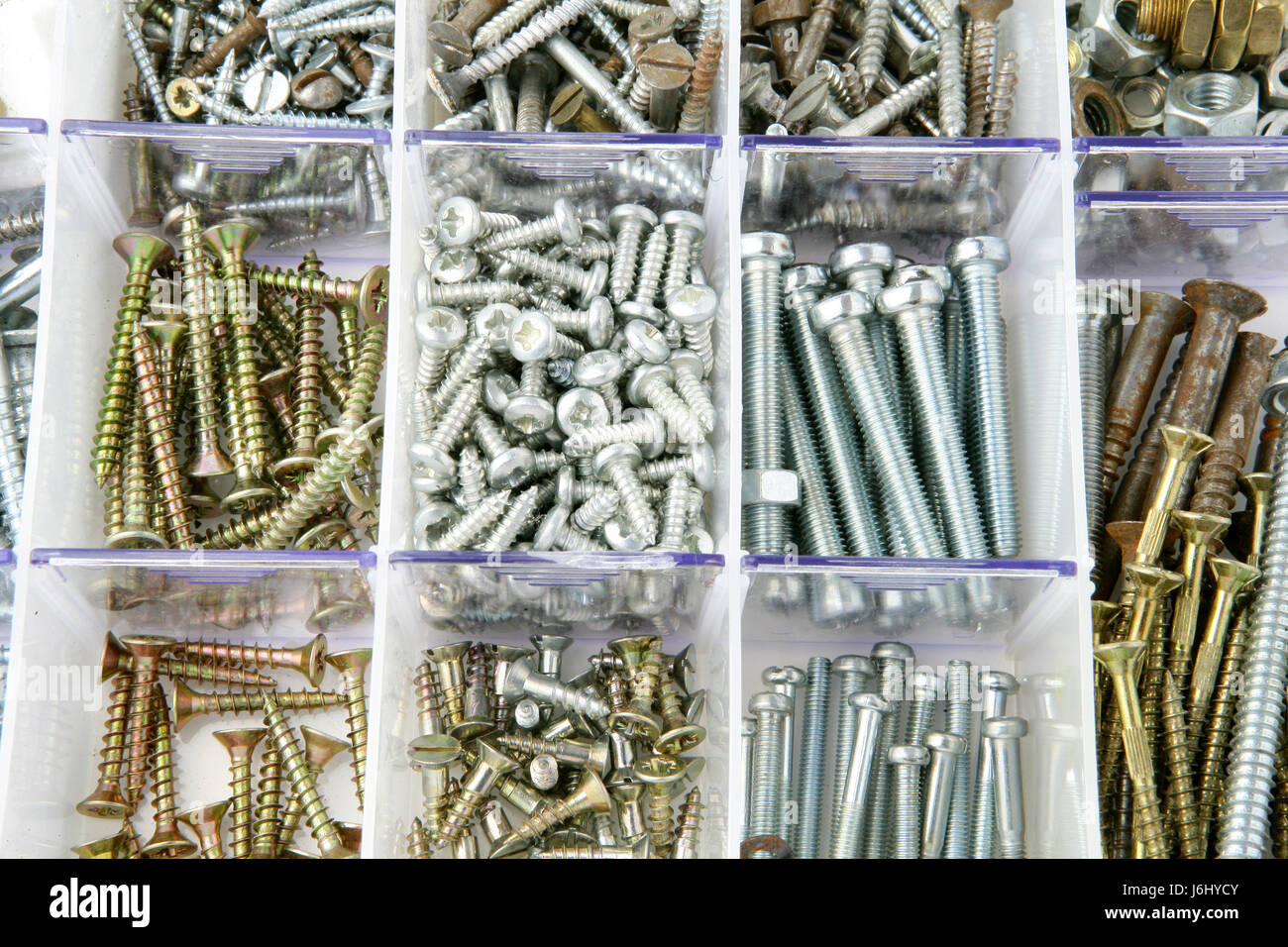 objects,horizontal,box of screws,screw kit Stock Photo - Alamy
