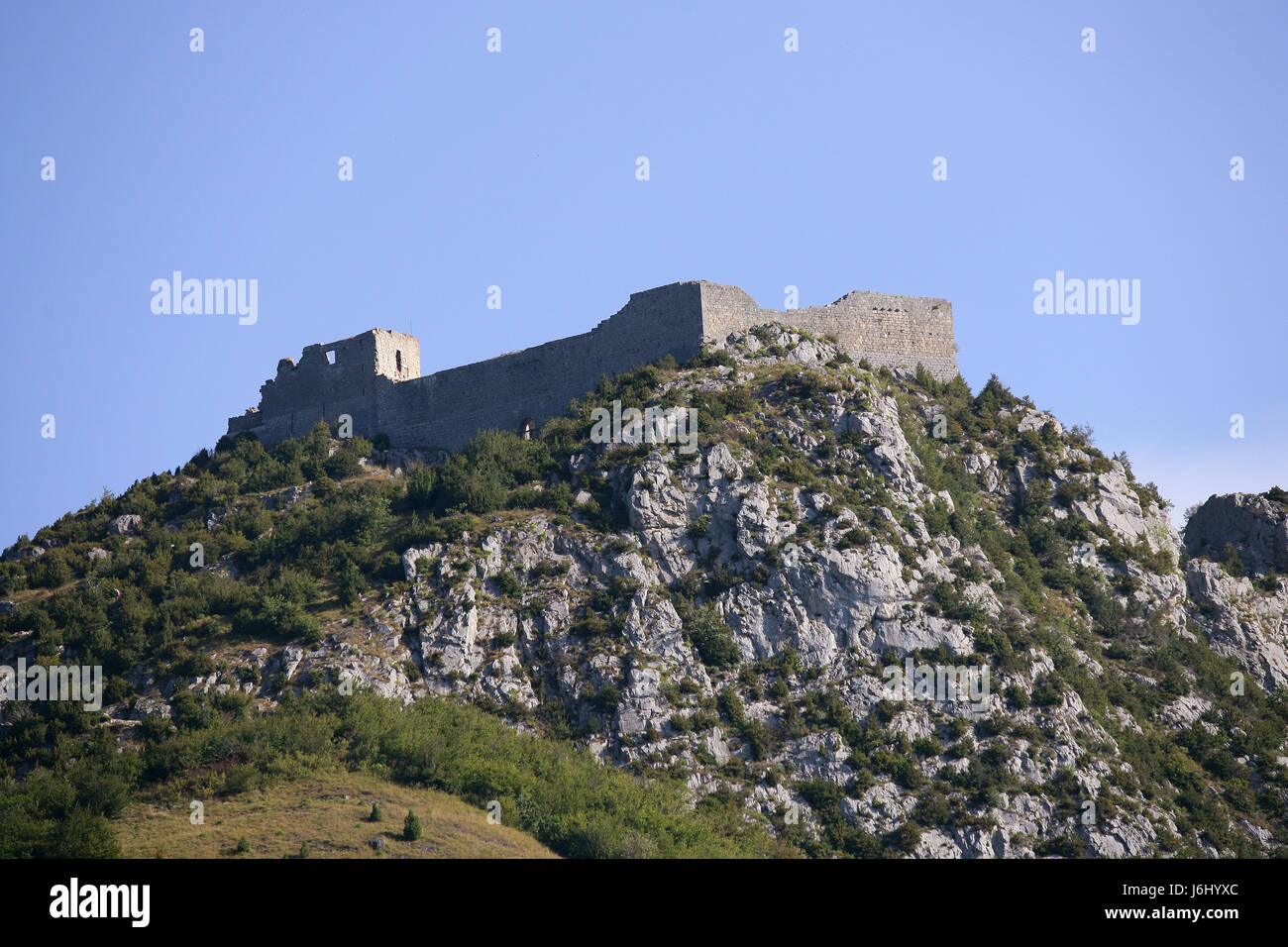ruins overview fortification mountain nature rock remparts natural ...
