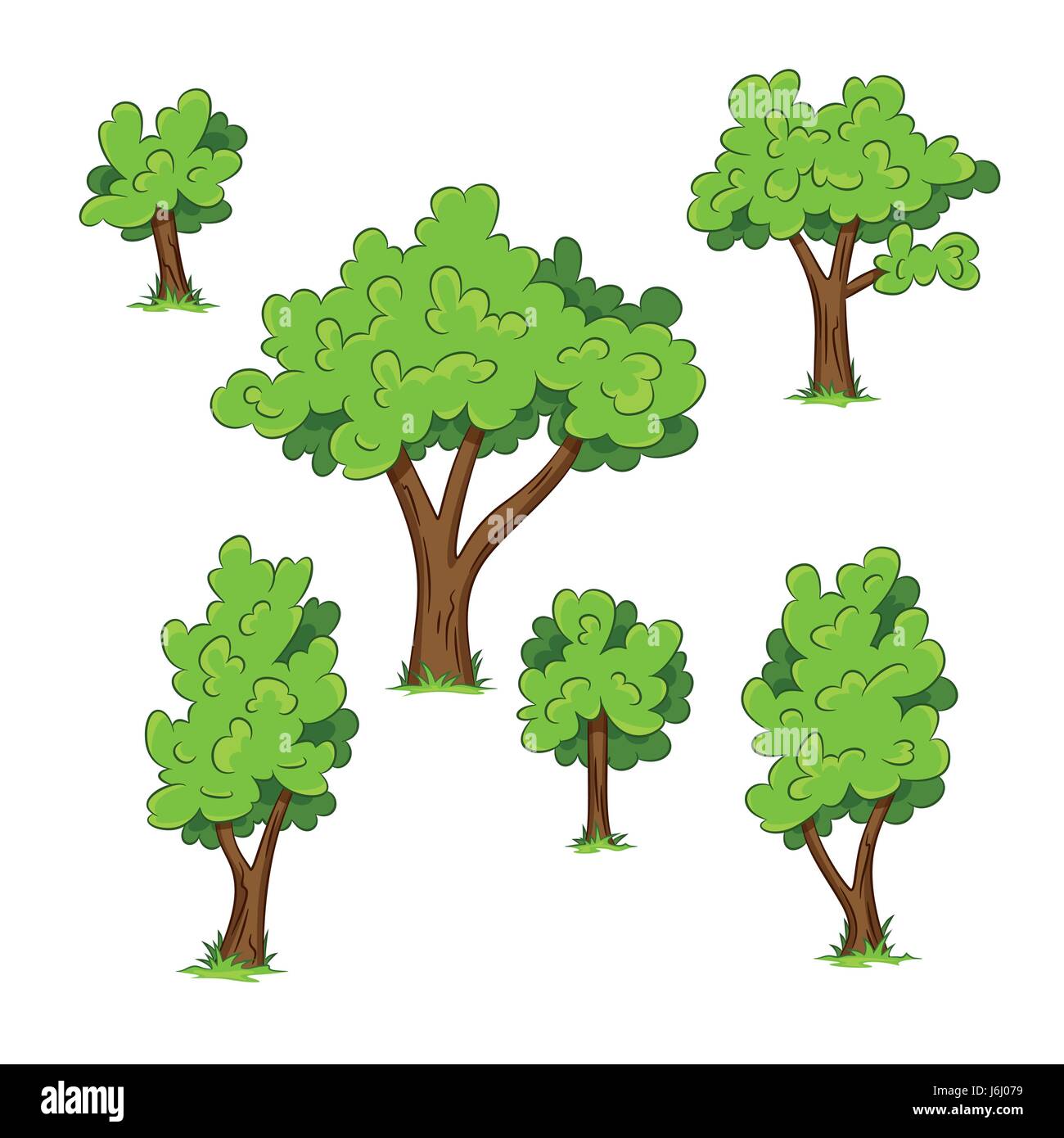 Vector green grass different Stock Vector Images - Alamy