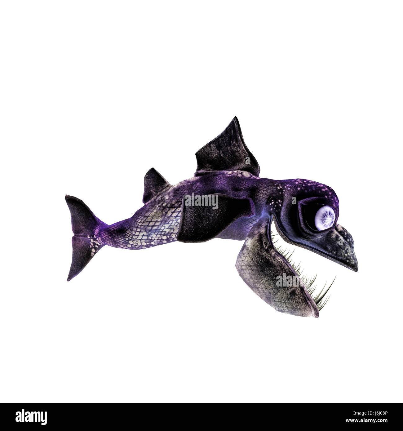 prehistoric fish isolated on white background Stock Photo - Alamy