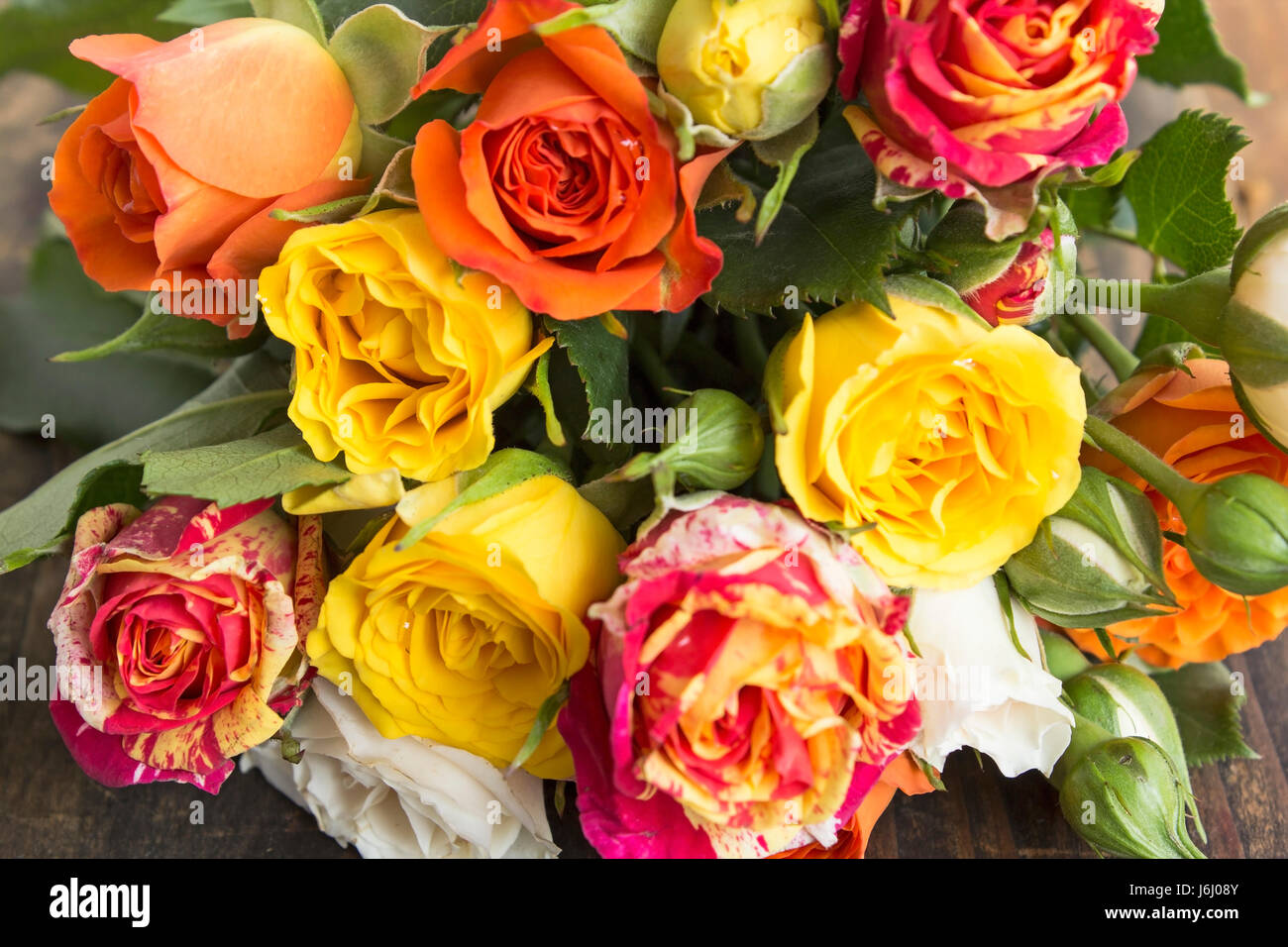Bouquet of Multicolored Roses as a Background Stock Photo - Alamy