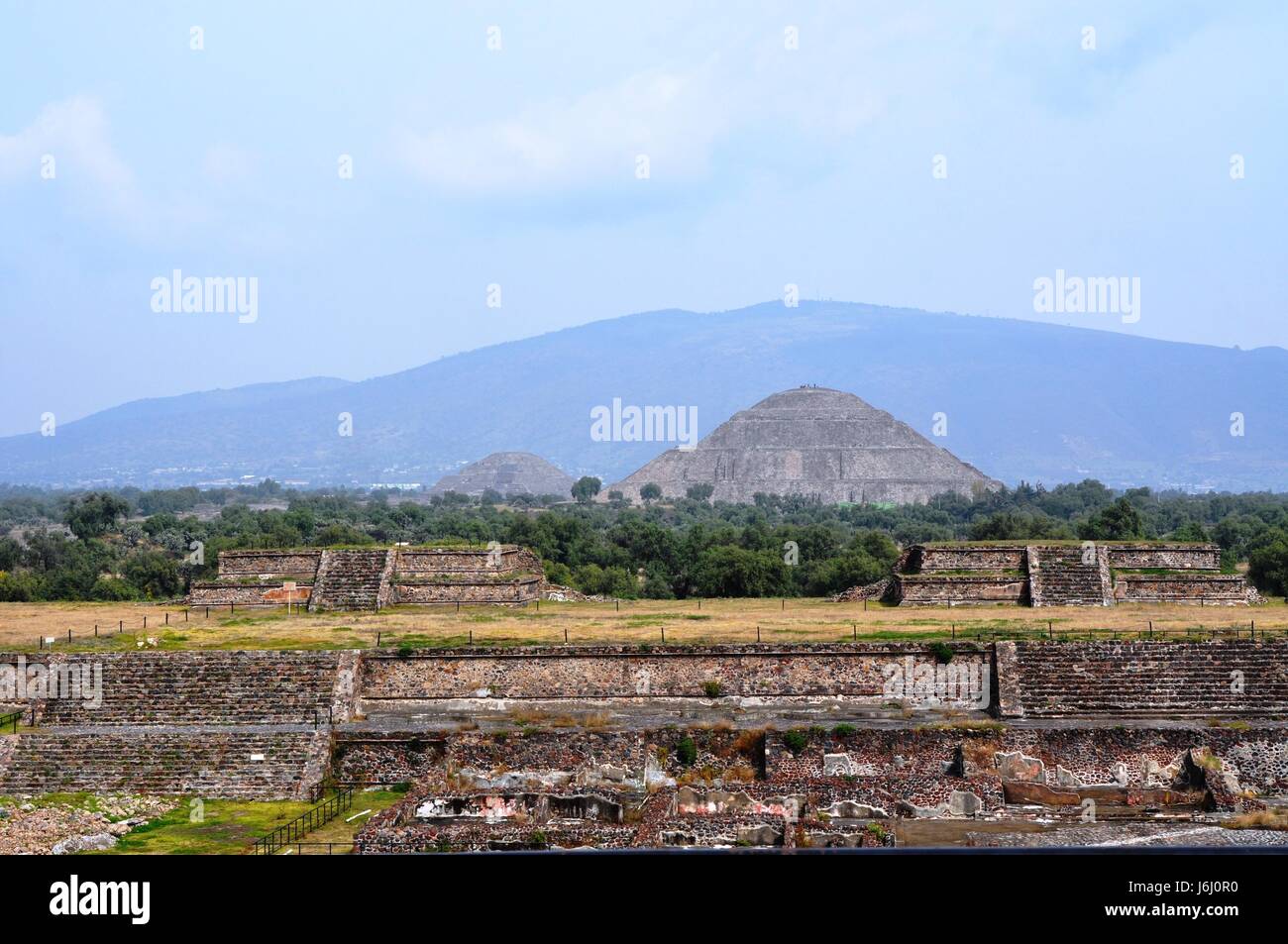 mexico mexico pyramid of the sun moon pyramid Stock Photo - Alamy