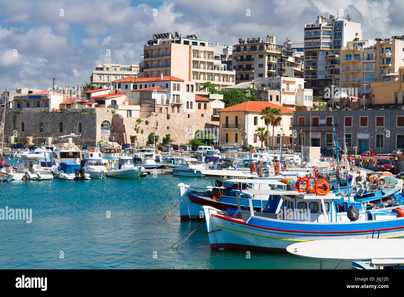 old port of Heraklion, Crete, Greece Stock Photo - Alamy