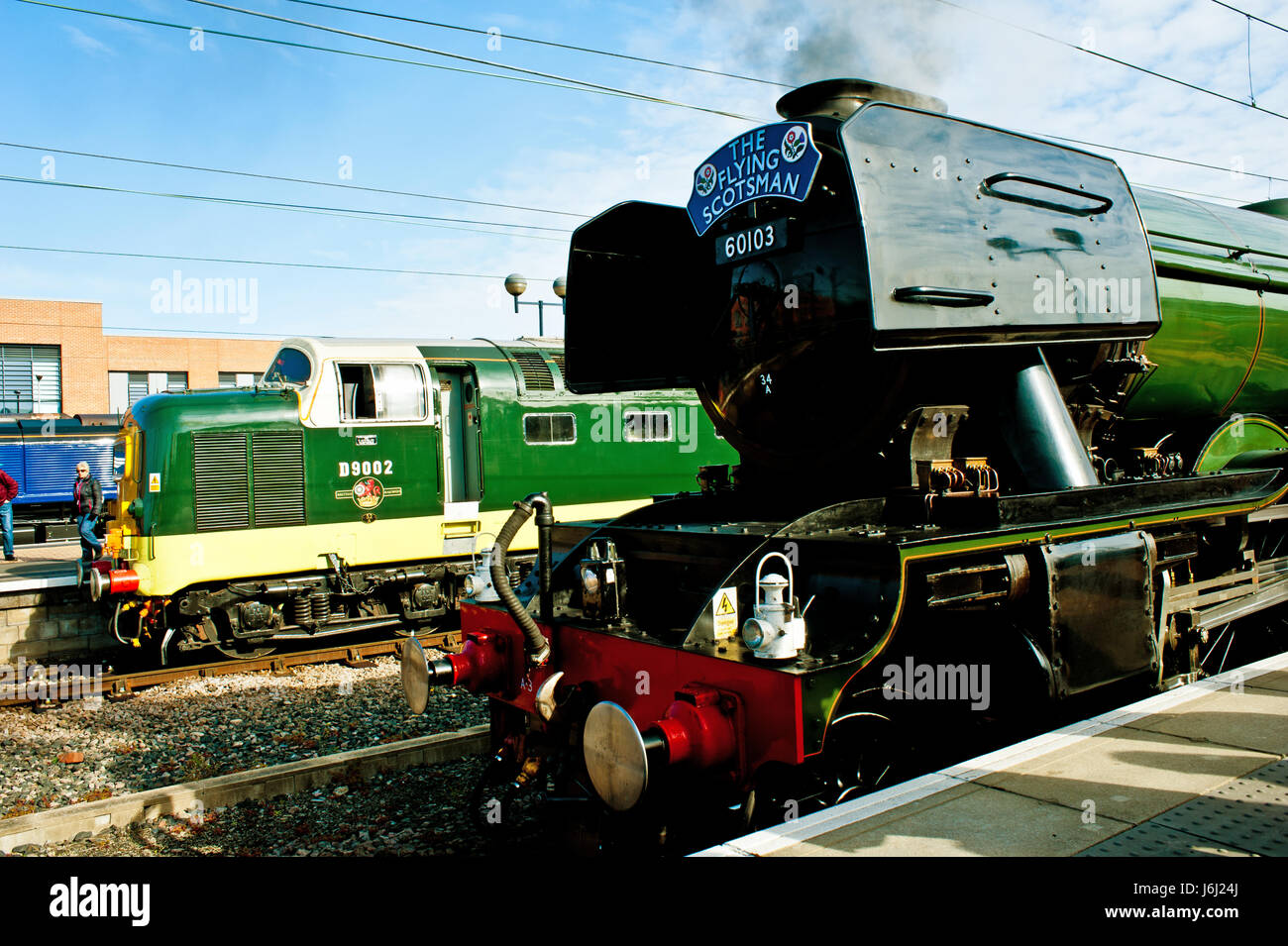 Deltic D9002 and Flying Scotsman at York Stock Photo - Alamy