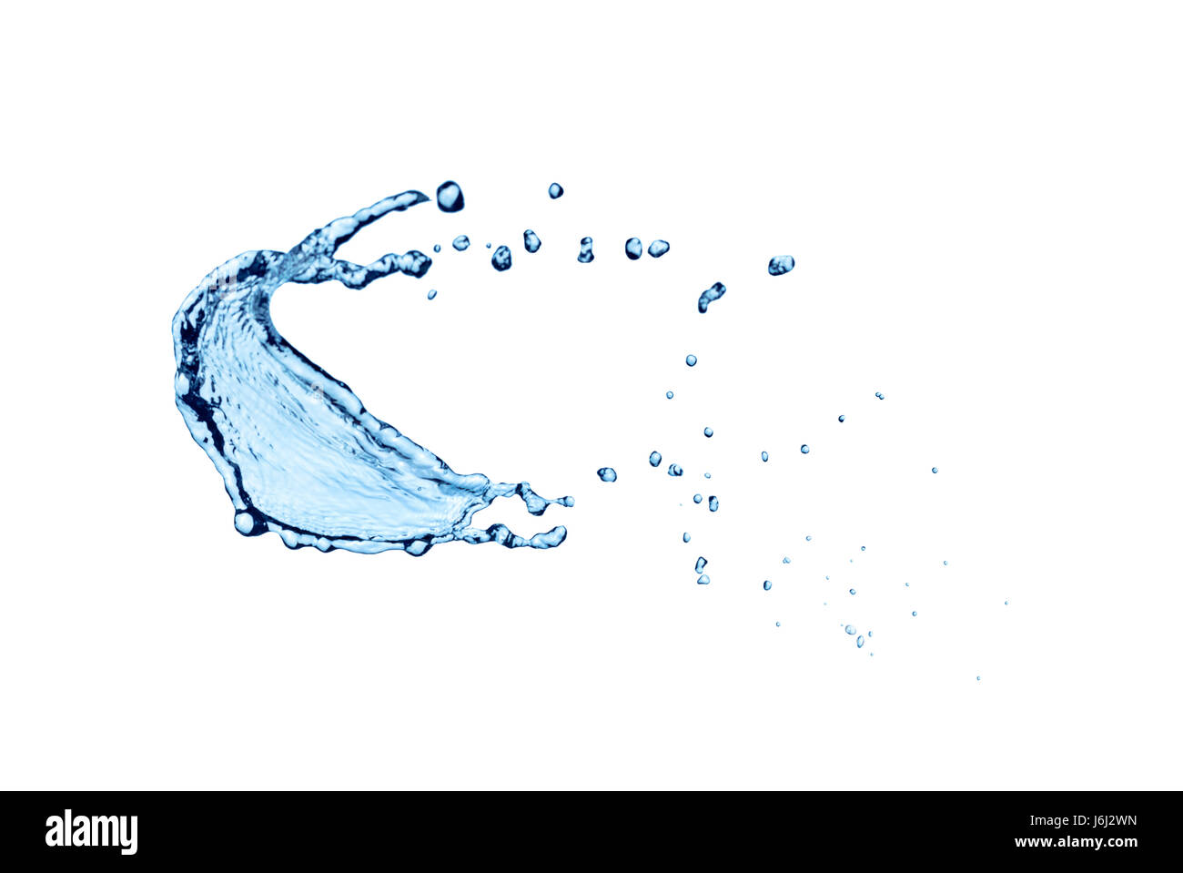 blue fresh water splash isolated on white background Stock Photo - Alamy