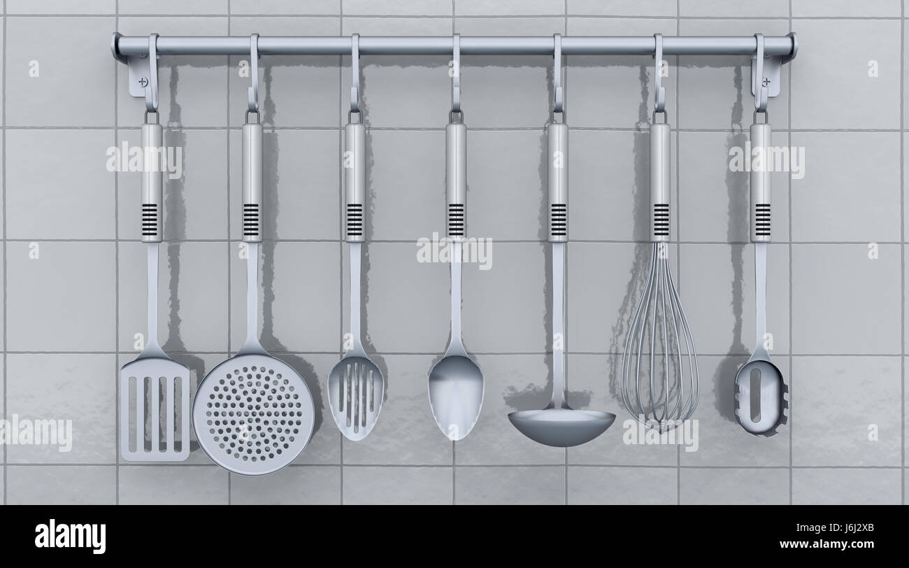 restaurant food aliment objects isolated silver steel metal kitchen ...