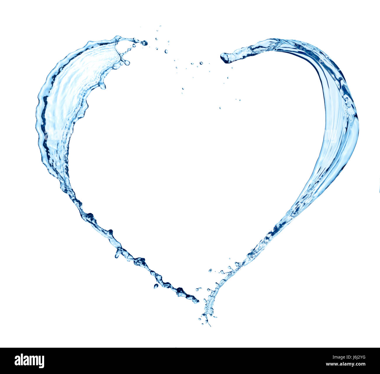 Heart made of water on white background Stock Photo - Alamy