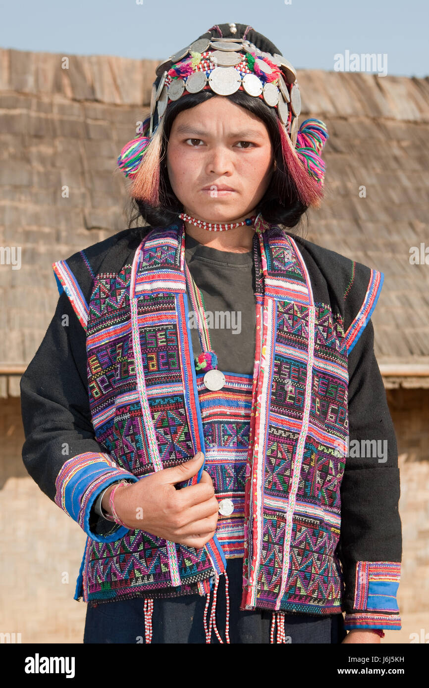 woman asia portrait silo minority woman culture asia hat portrait ...
