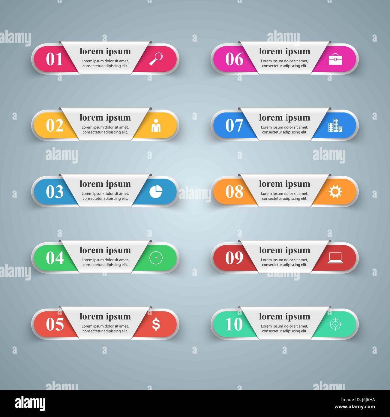 Infographic design. List of 10 items Stock Vector Image & Art - Alamy