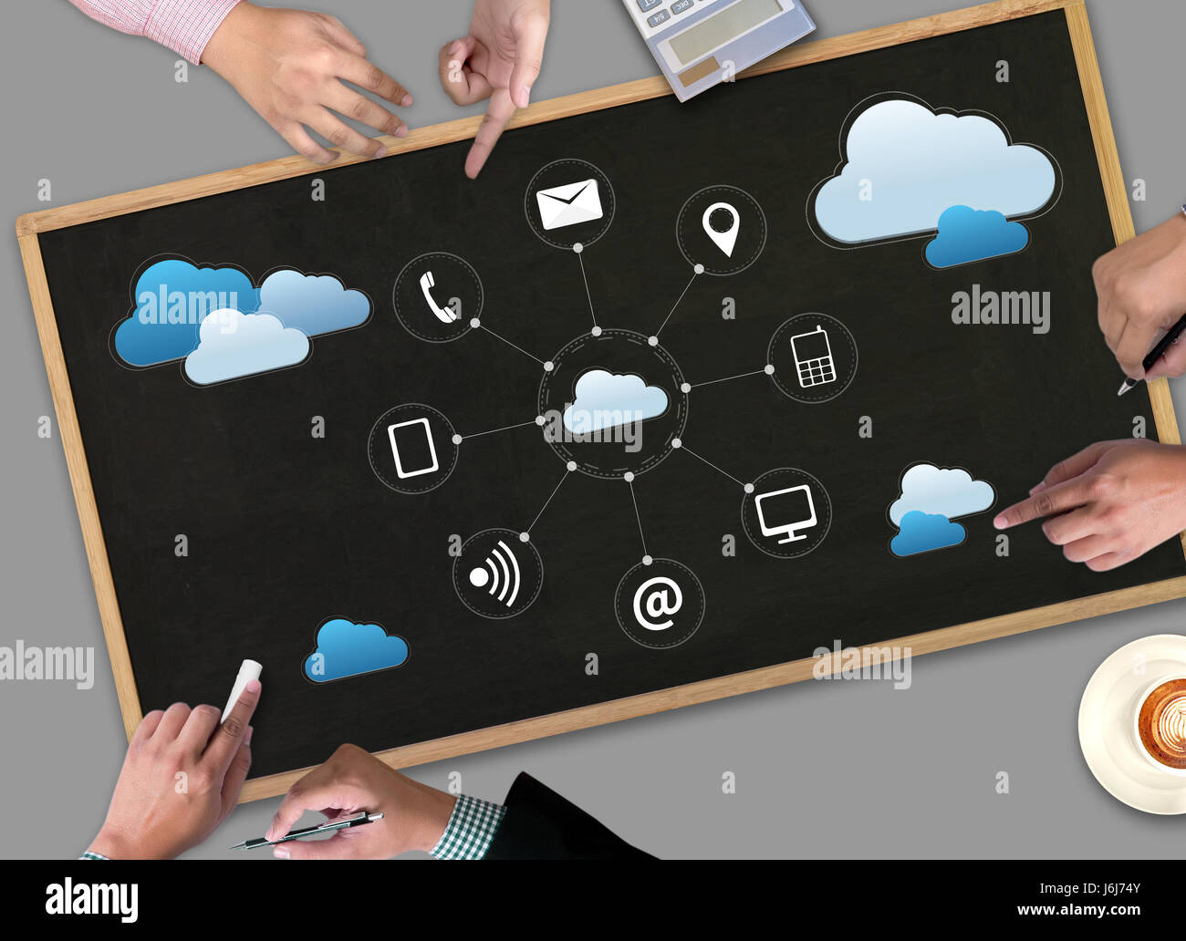 Cloud Computing diagram Network Data Storage Technology Service Stock ...