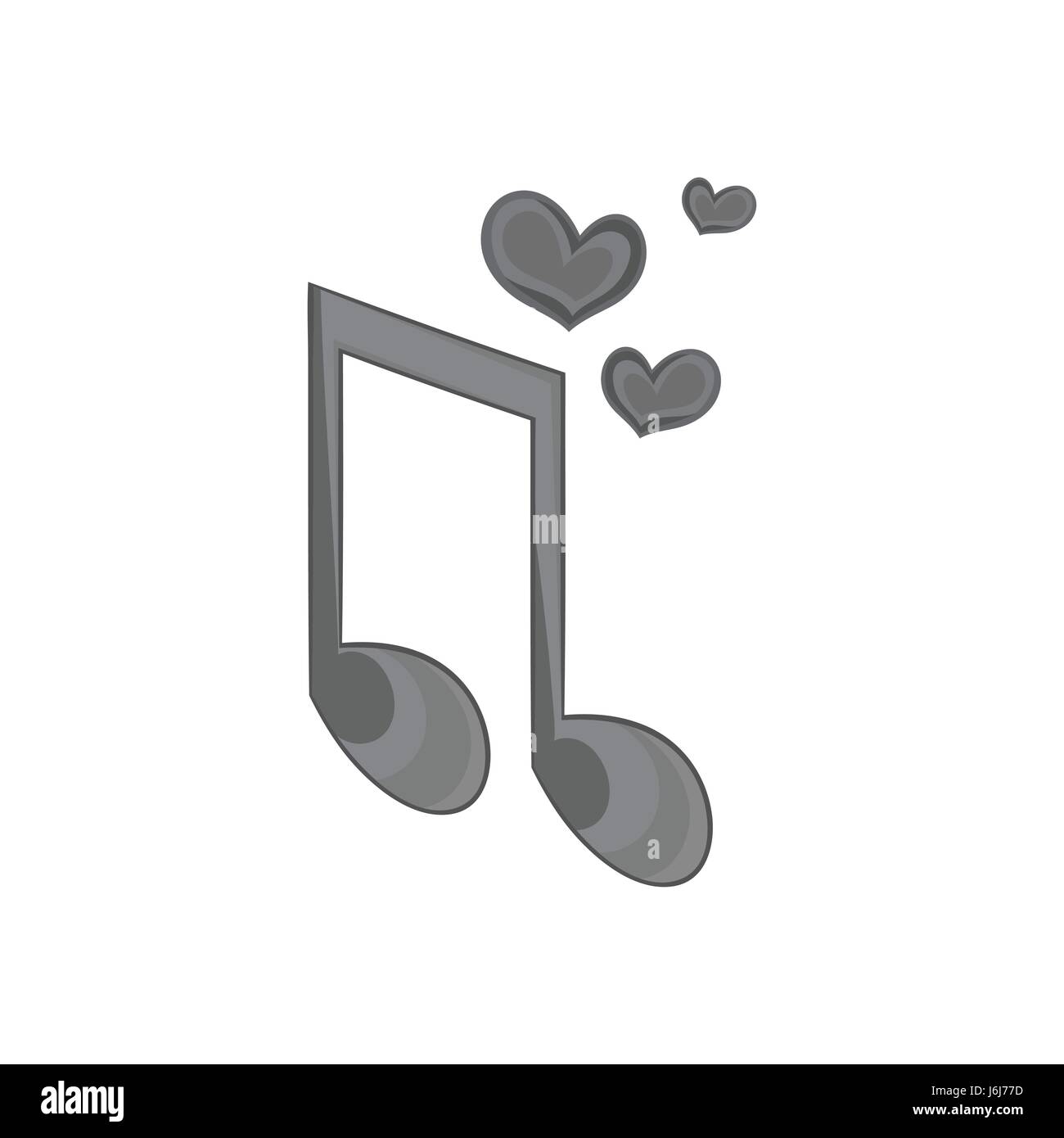 Love heart music note icon Stock Vector Image & Art - Alamy