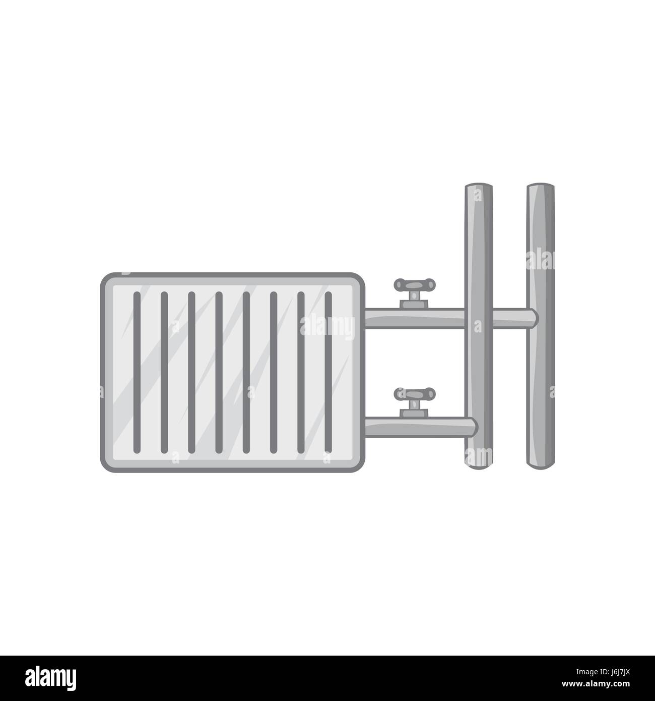 Heating battery icon, black monochrome style Stock Vector Image & Art ...