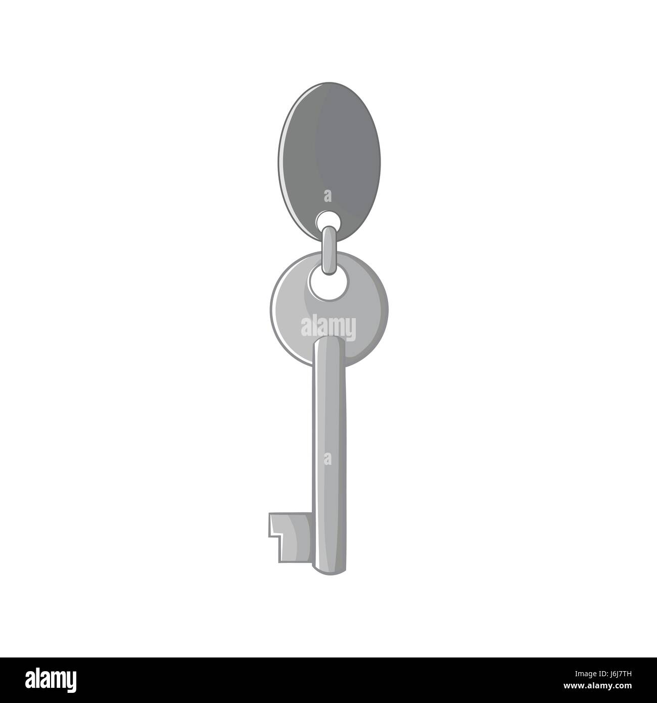 Keys on keychain icon, black monochrome style Stock Vector Image & Art ...