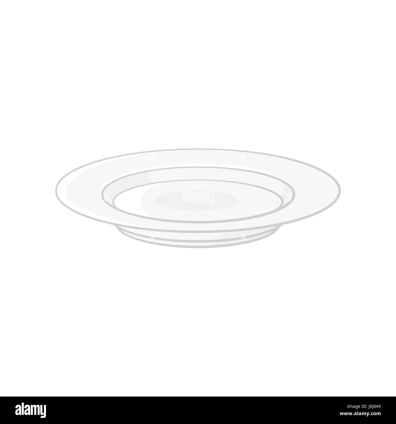 Plate icon, black monochrome style Stock Vector Image & Art - Alamy
