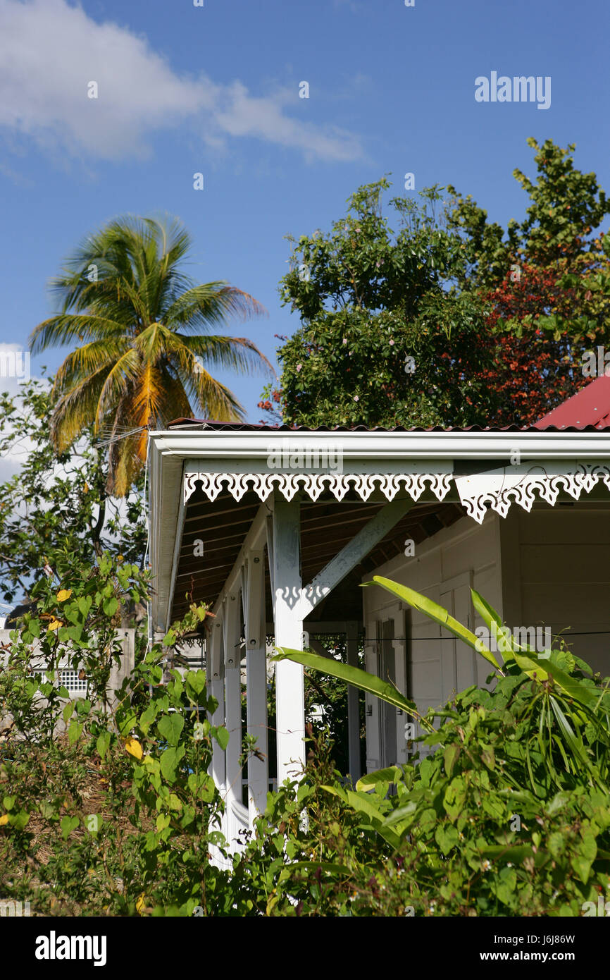 house building vertical habitat antilles vegetation island caribbean ...