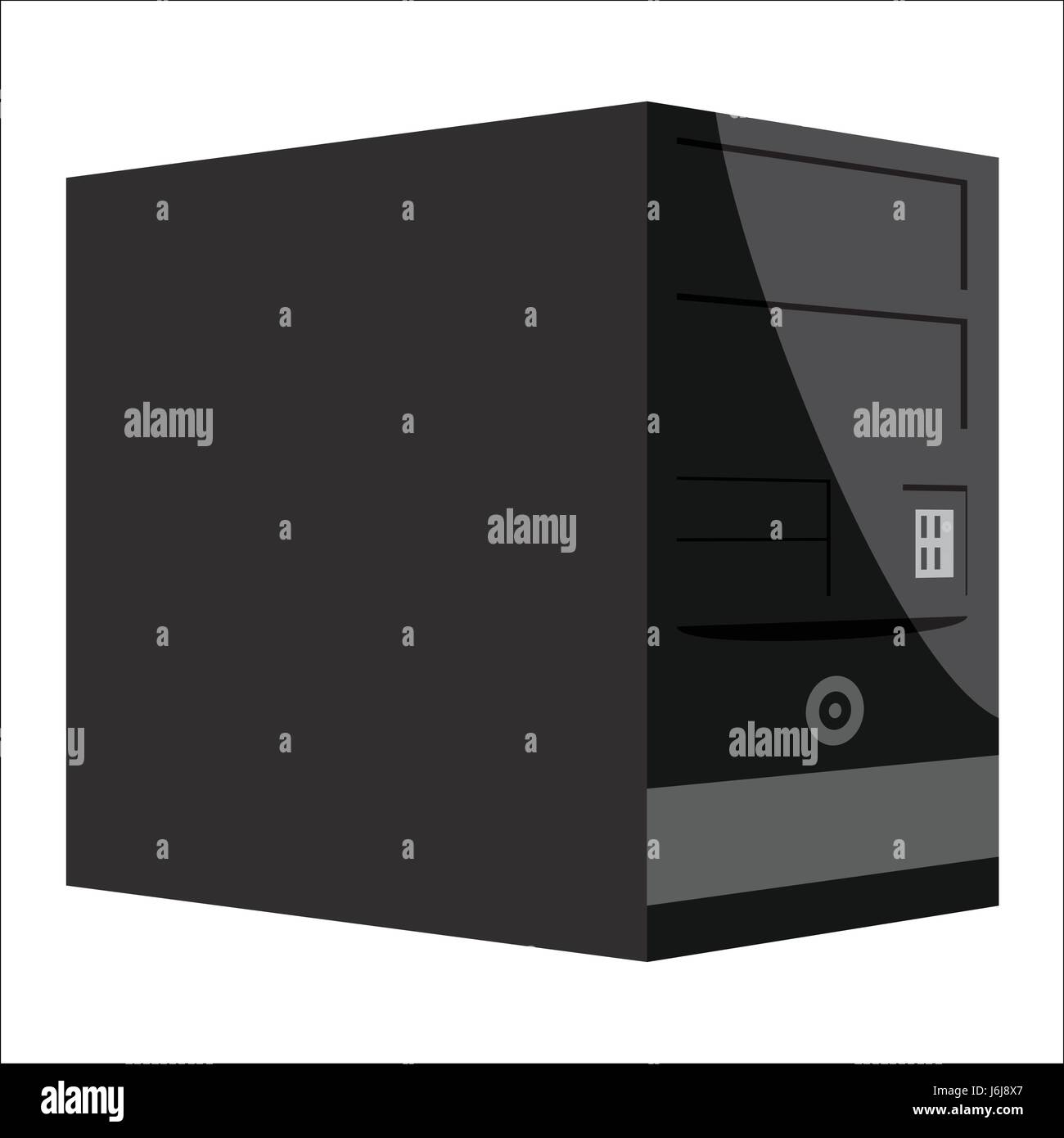 Cartoon illustration computer cpu unit hi-res stock photography and ...