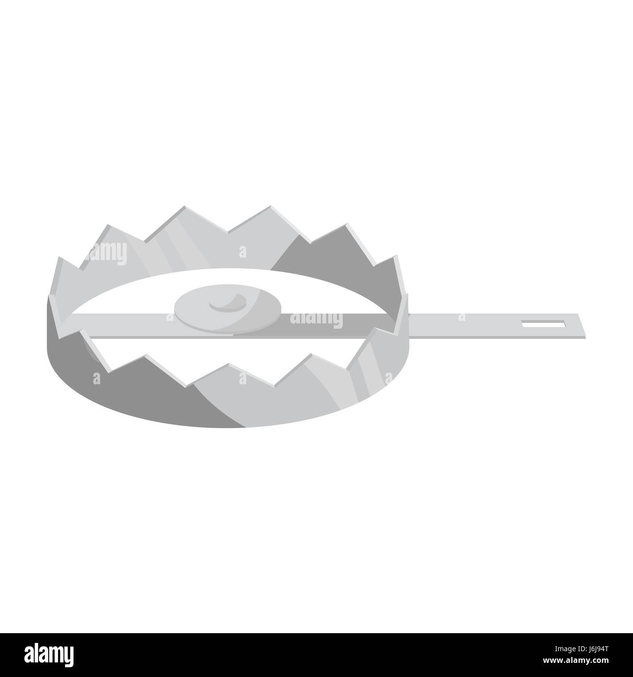 Steel hunting trap icon, black monochrome style Stock Vector Image ...