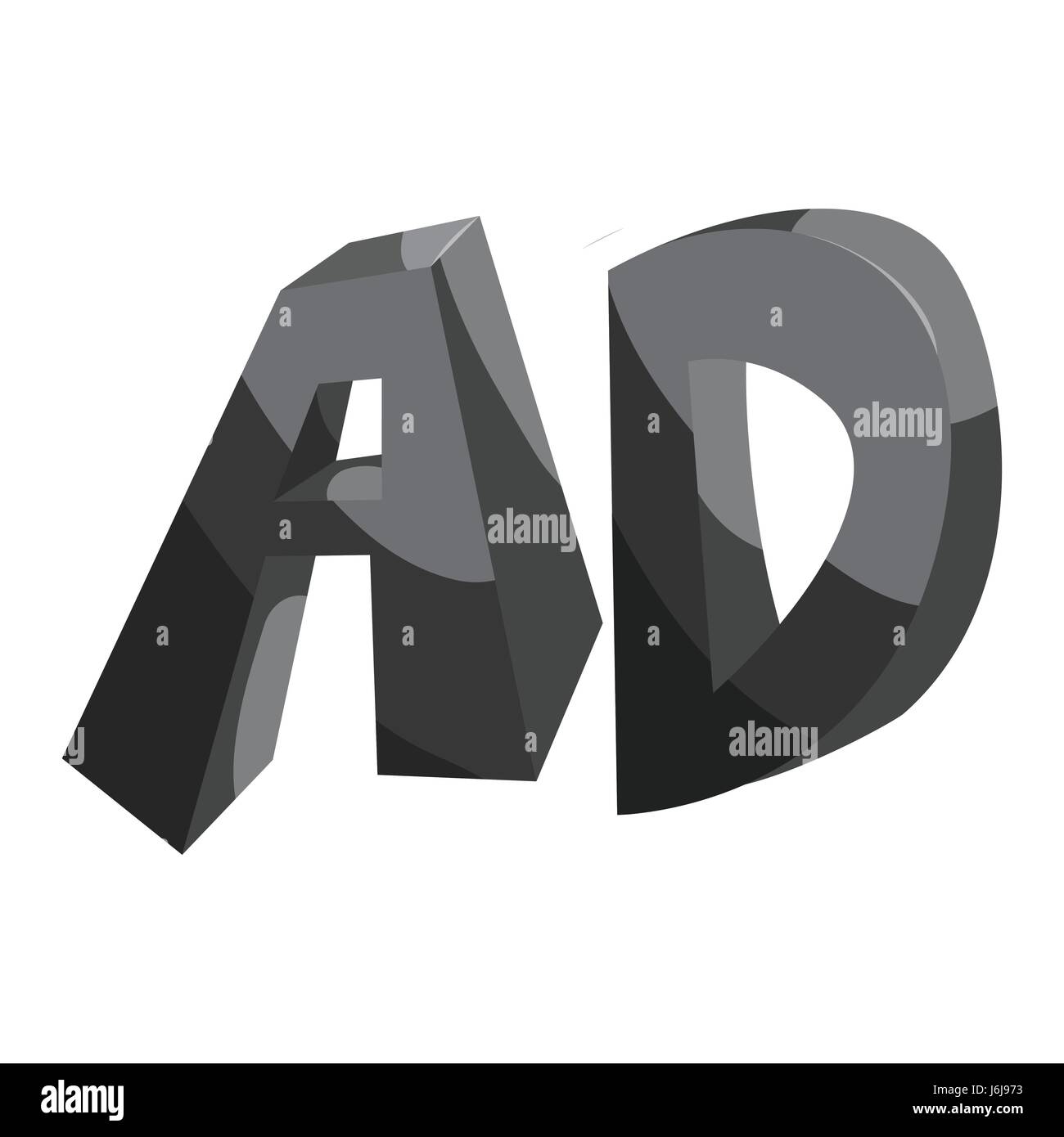 Initial letters ad icon, black monochrome style Stock Vector Image ...