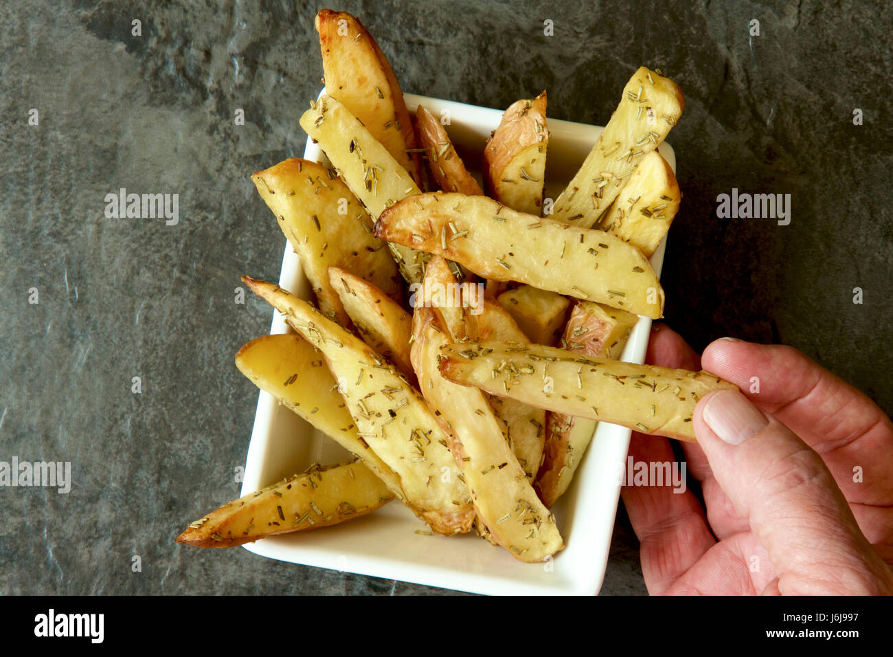 Dish of potato chips Stock Photo - Alamy
