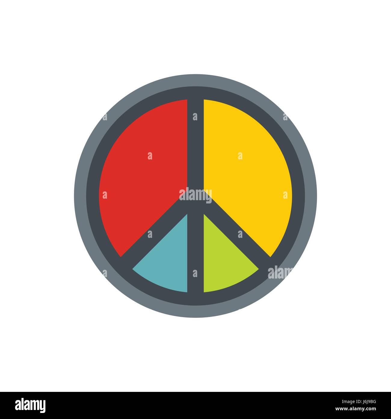 Peace symbol icon, flat style Stock Vector Image & Art - Alamy