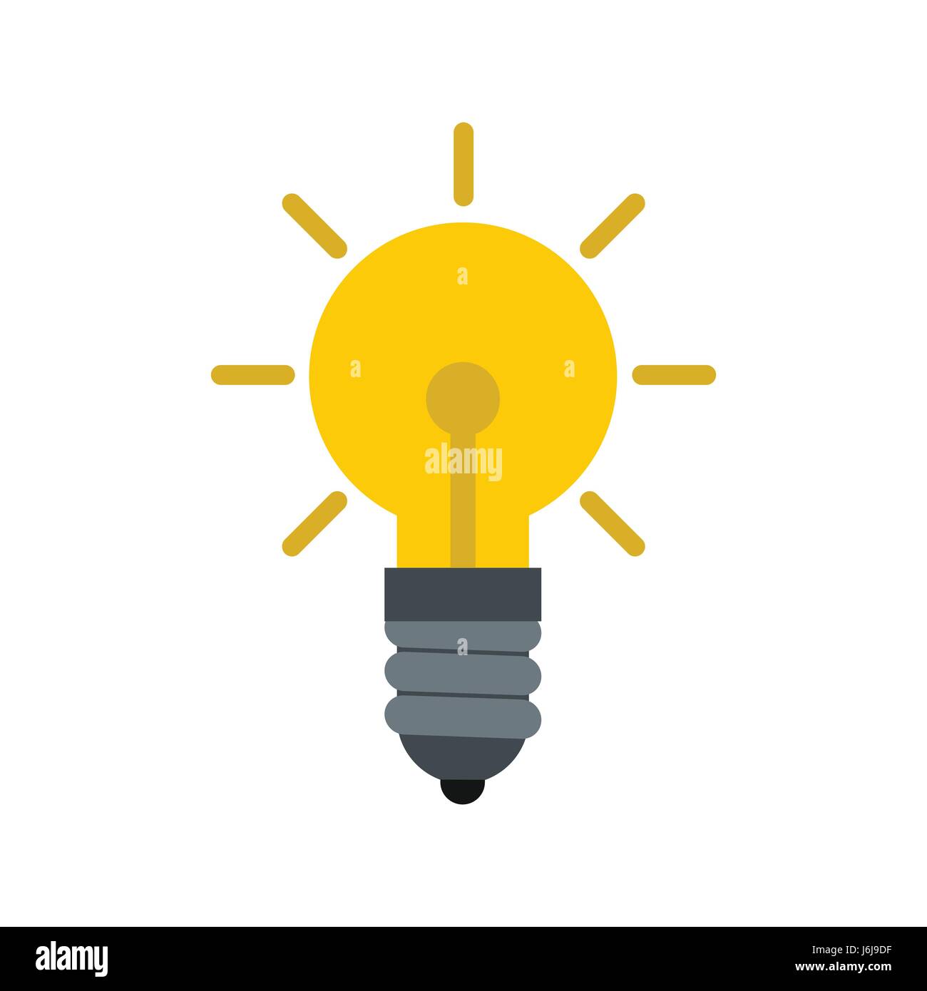Light bulb icon, flat style Stock Vector Image & Art - Alamy