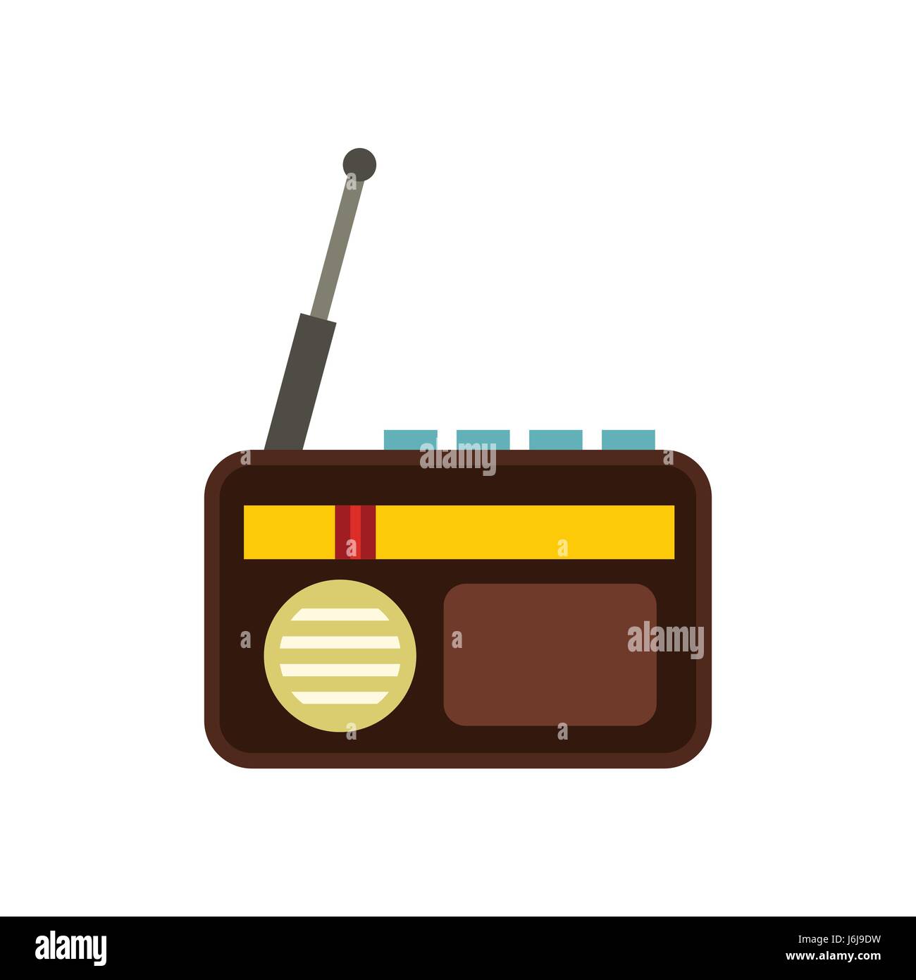 Retro radio icon, flat style Stock Vector Image & Art - Alamy