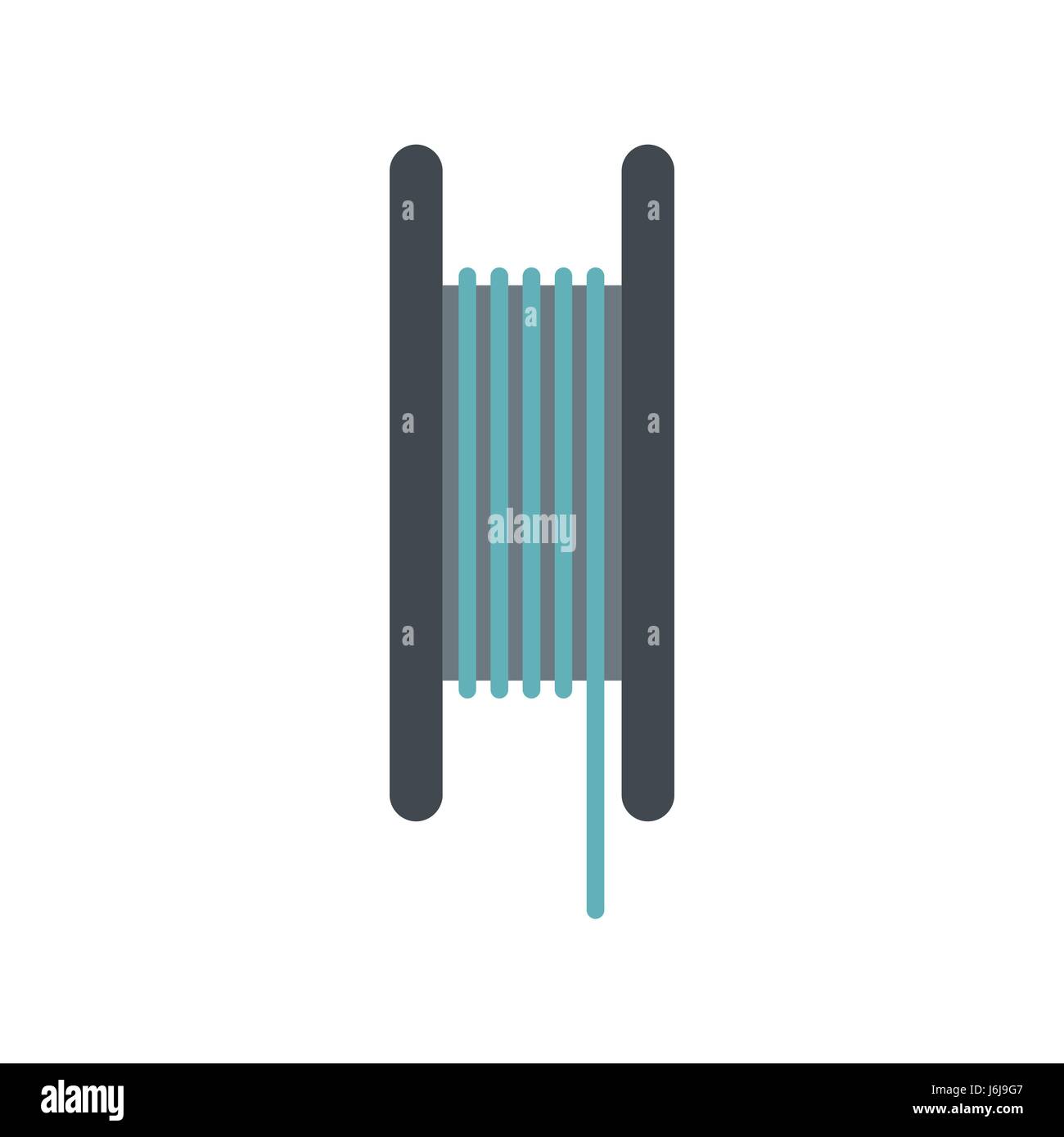 Spool of electric cable wire Stock Vector Images - Alamy