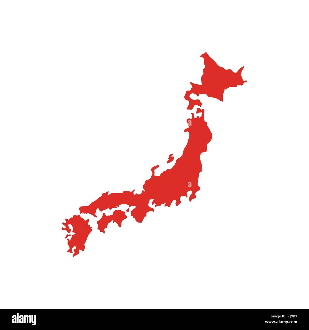 Red map of Japan icon, flat style Stock Vector Image & Art - Alamy