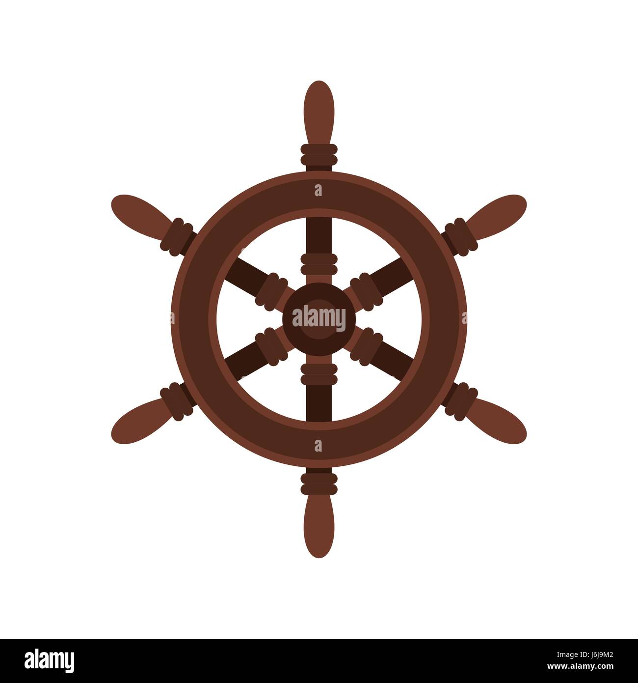 Wooden ship wheel icon, flat style Stock Vector Image & Art - Alamy