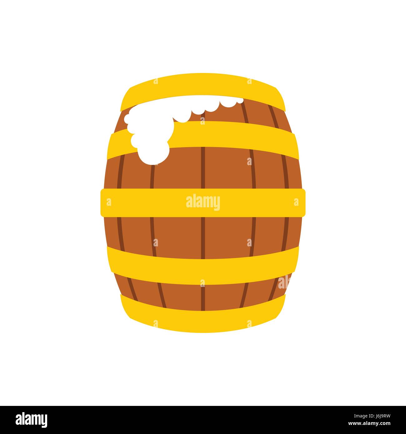 Wooden beer barrel with froth icon Stock Vector Image & Art - Alamy