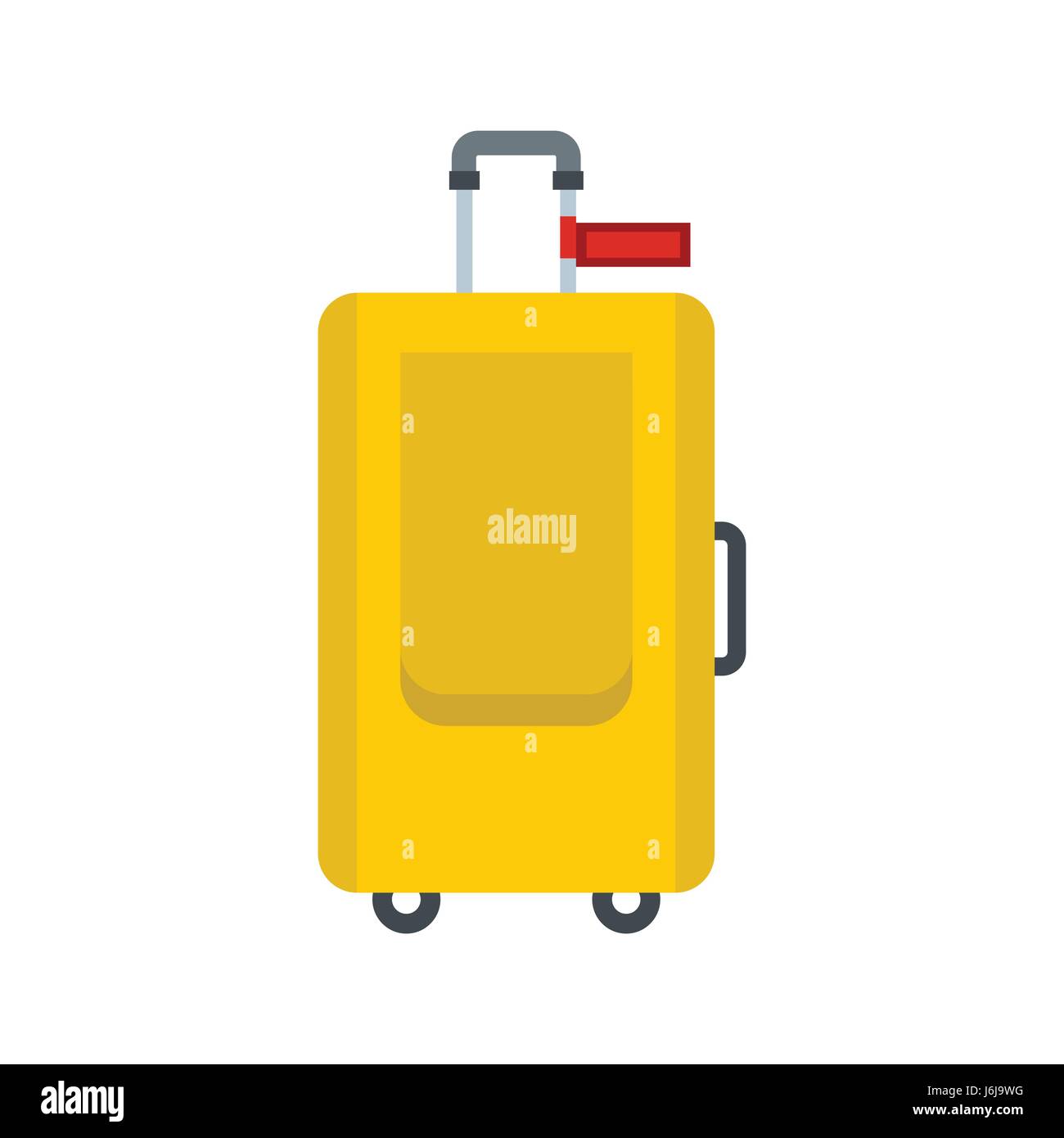 Yellow travel suitcase icon, flat style Stock Vector Image & Art - Alamy