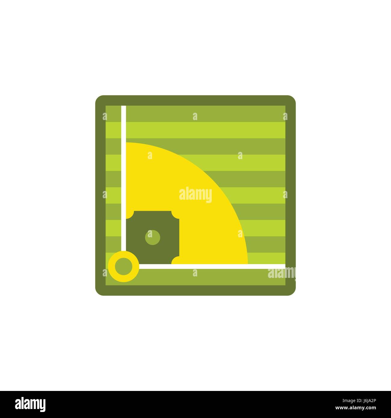 Baseball field icon, flat style Stock Vector Image & Art - Alamy