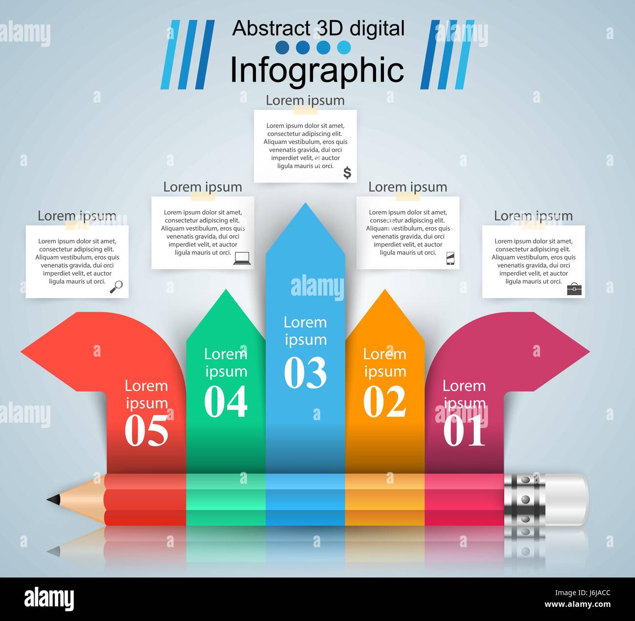 Business Infographics. Pencil icon Stock Vector Image & Art - Alamy