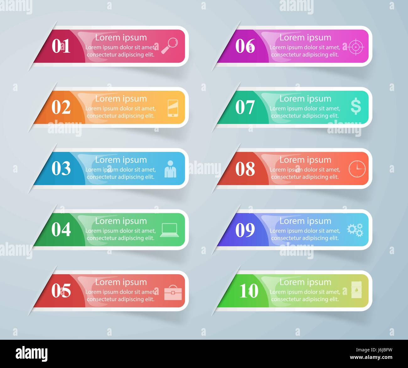 Infographic design. List of 10 items Stock Vector Image & Art - Alamy