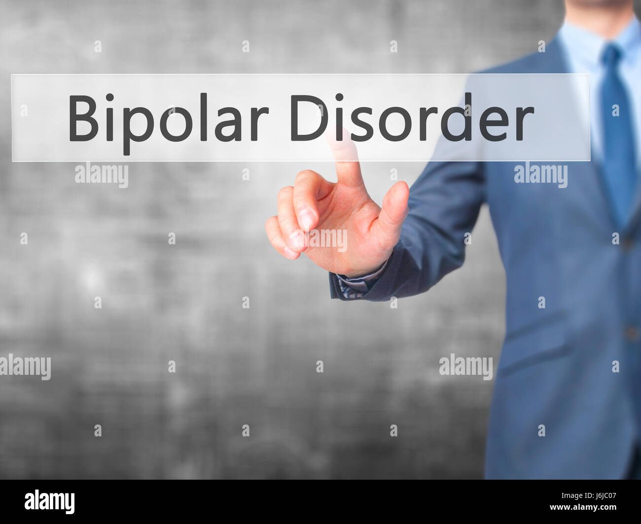 Bipolar Disorder - Businessman hand touch button on virtual screen ...