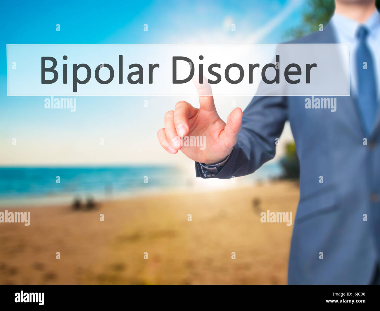 Bipolar Disorder - Businessman hand touch button on virtual screen ...