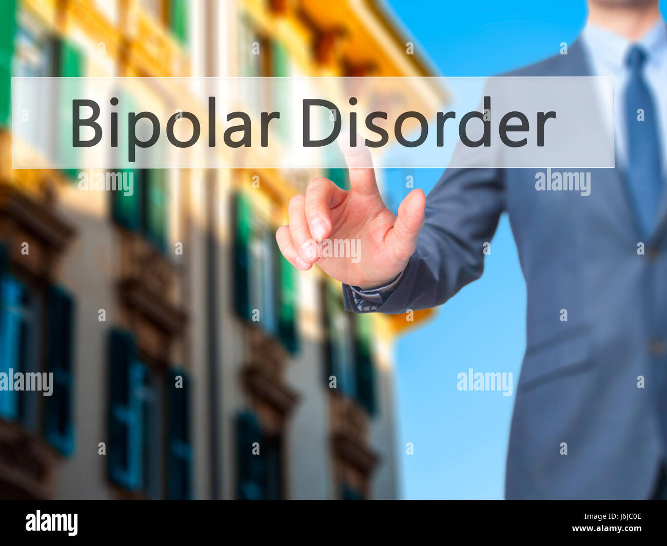 Bipolar Disorder - Businessman hand touch button on virtual screen ...
