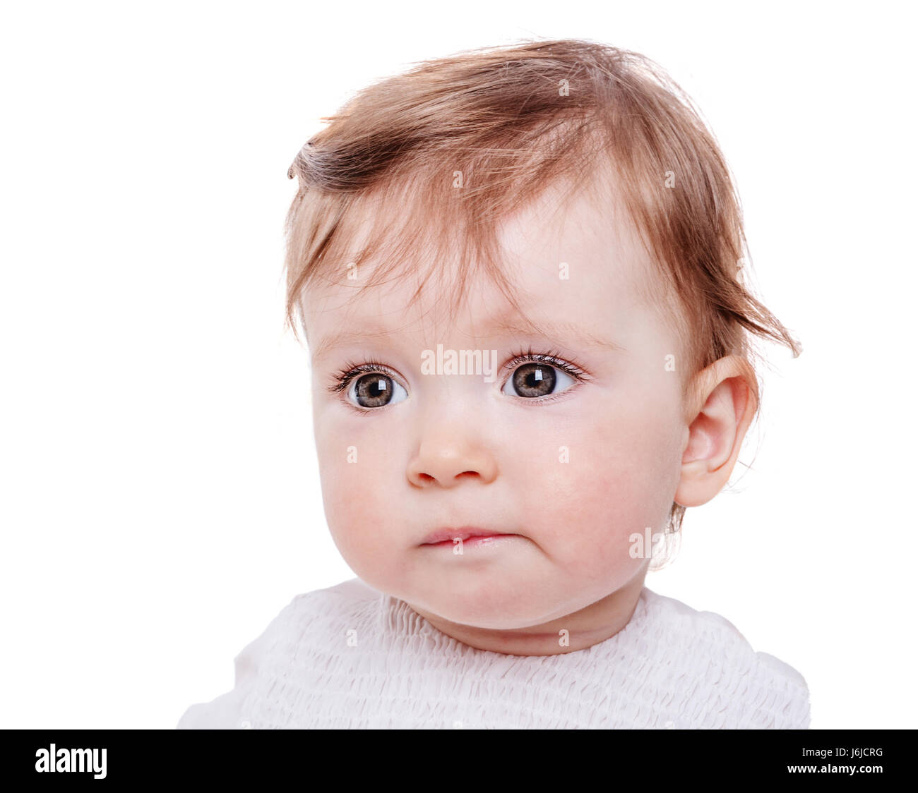 One year Baby portrait isolated on white Stock Photo - Alamy