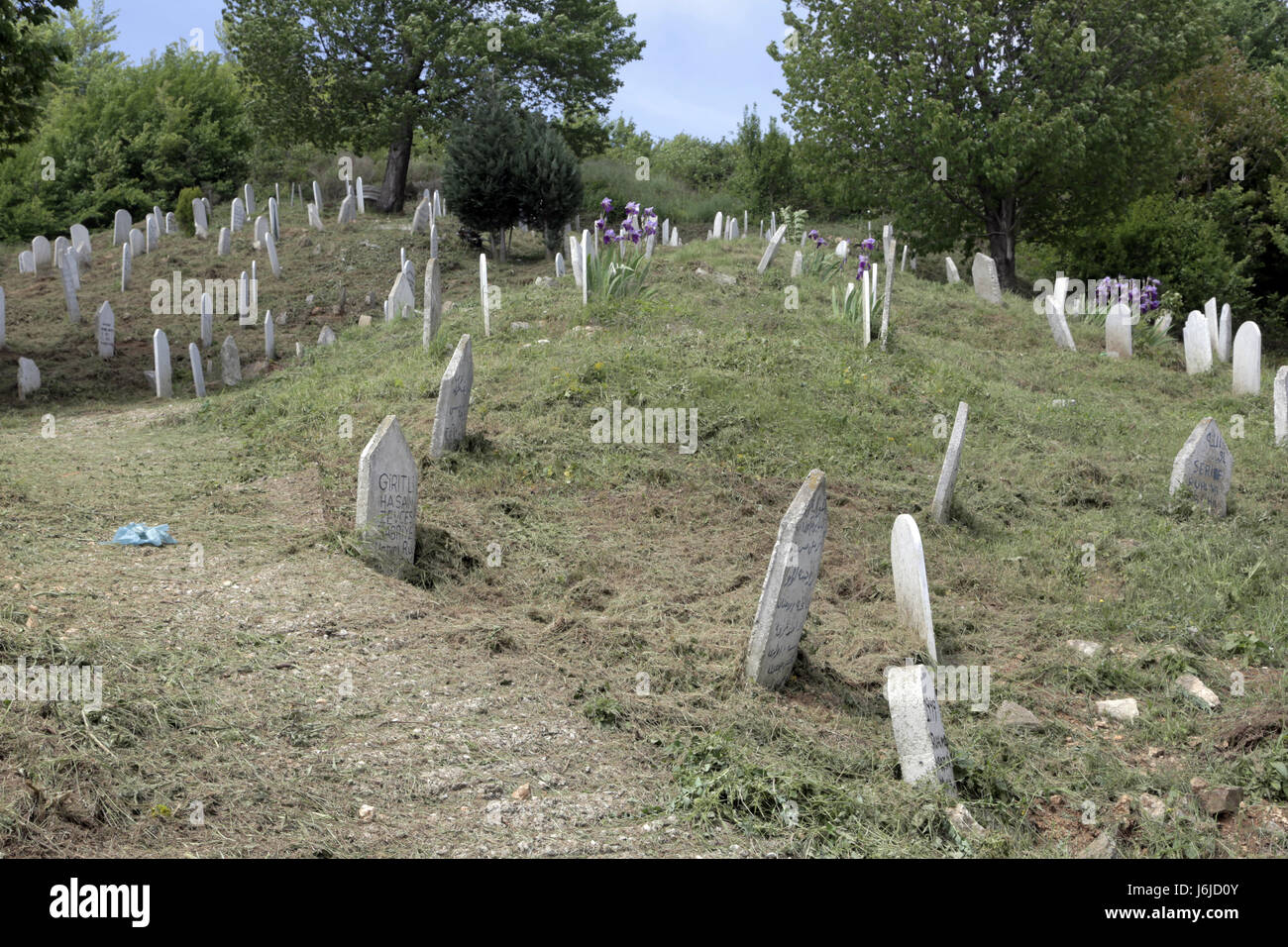 Muslim cemetery, Kentavros Greece Stock Photo - Alamy